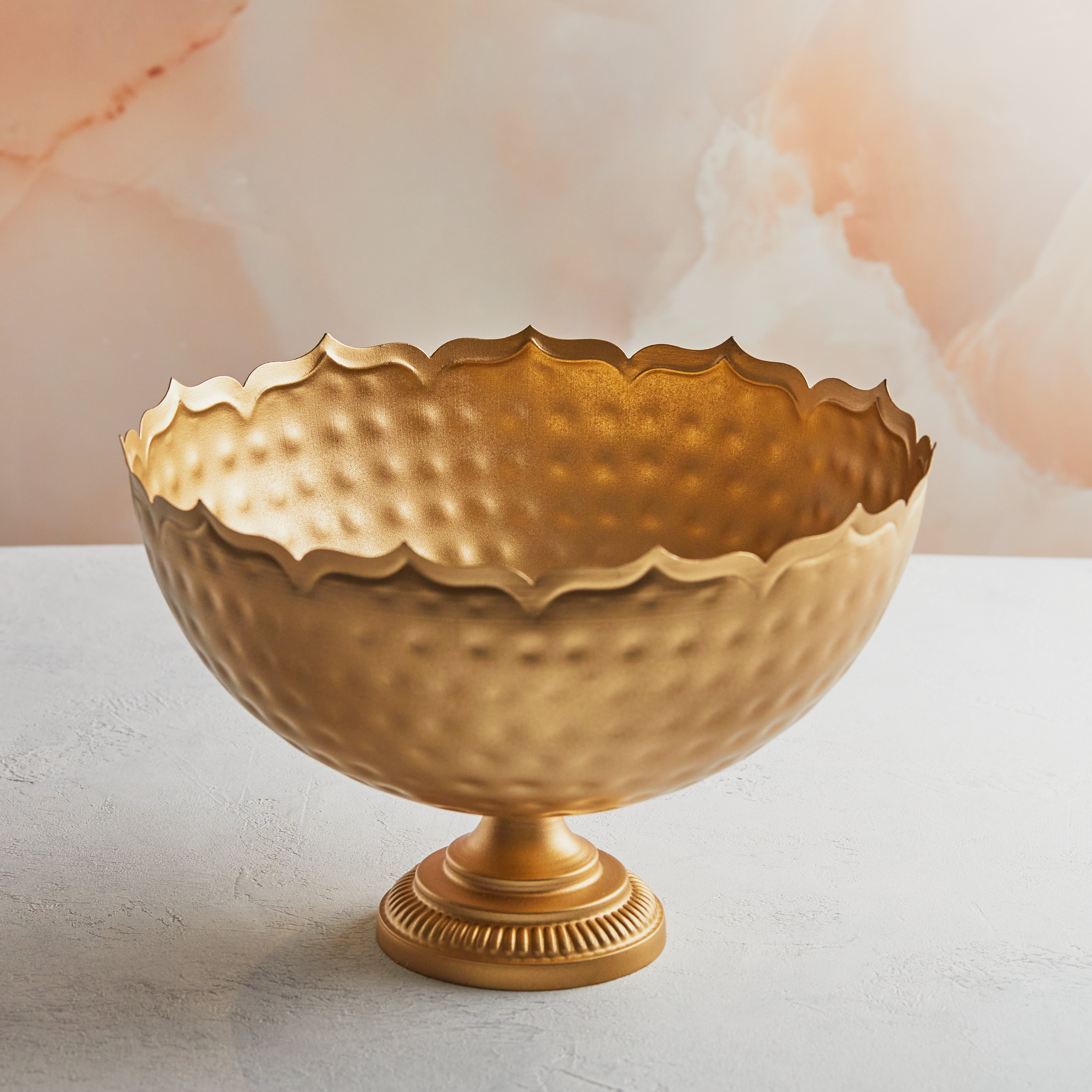 Golden Horizon Handcrafted Decorative Urali Bowl – Zenn Casa