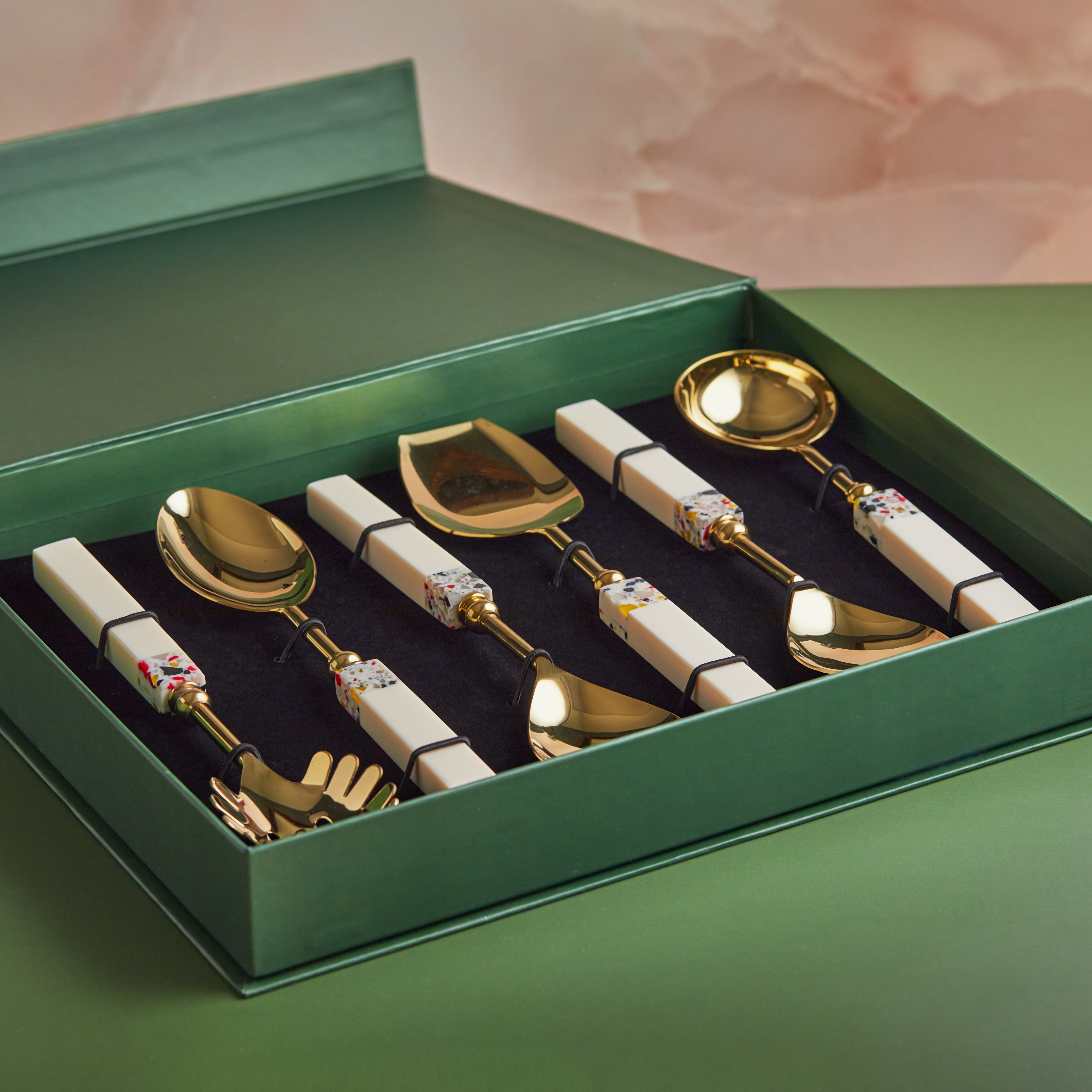 Spring Bloom 6-Piece Luxury Serving Set – Zenn Casa